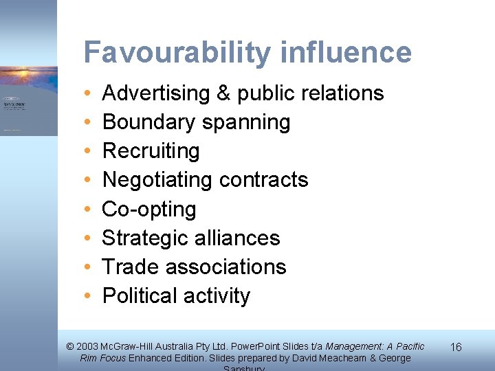 CHAPTER 3 UNDERSTANDING INTERNAL EXTERNAL ENVIRONMENTS 2003 Mc