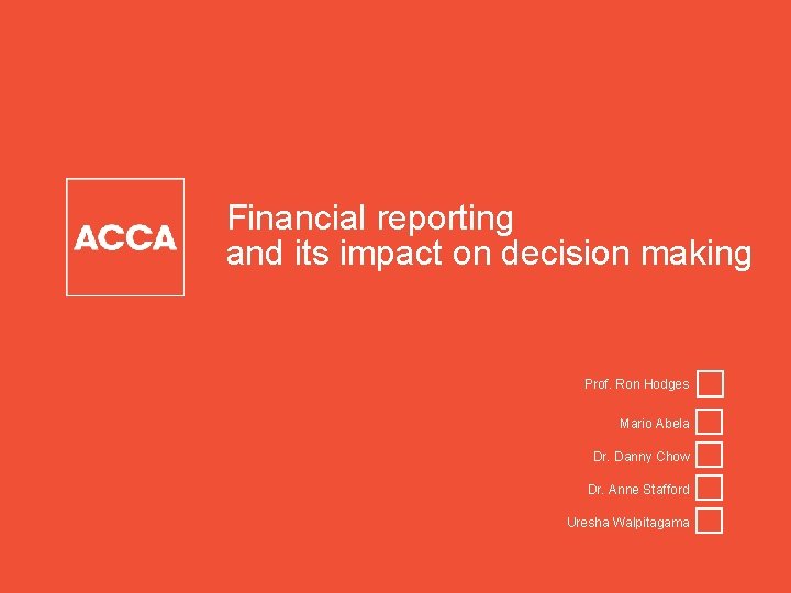 Financial reporting and its impact on decision making