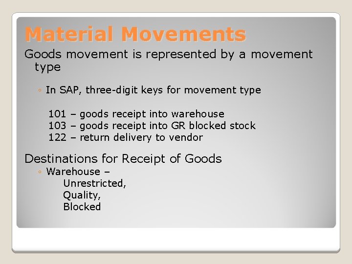 SAP Supplier Management EIN 5346 Logistics Engineering Spring