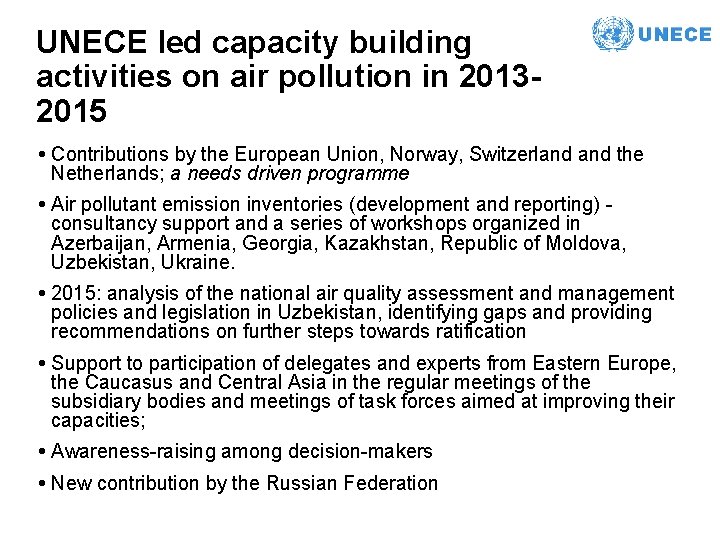 UNECE Convention on Long Range Transboundary Air Pollution