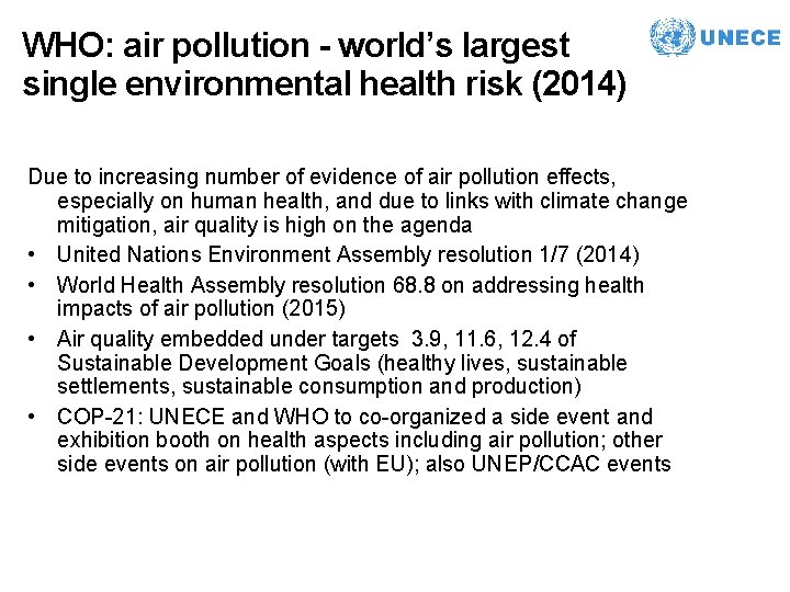 UNECE Convention on Long Range Transboundary Air Pollution