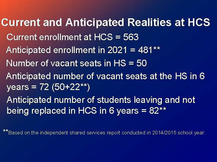 What are the implications of declining student enrollment