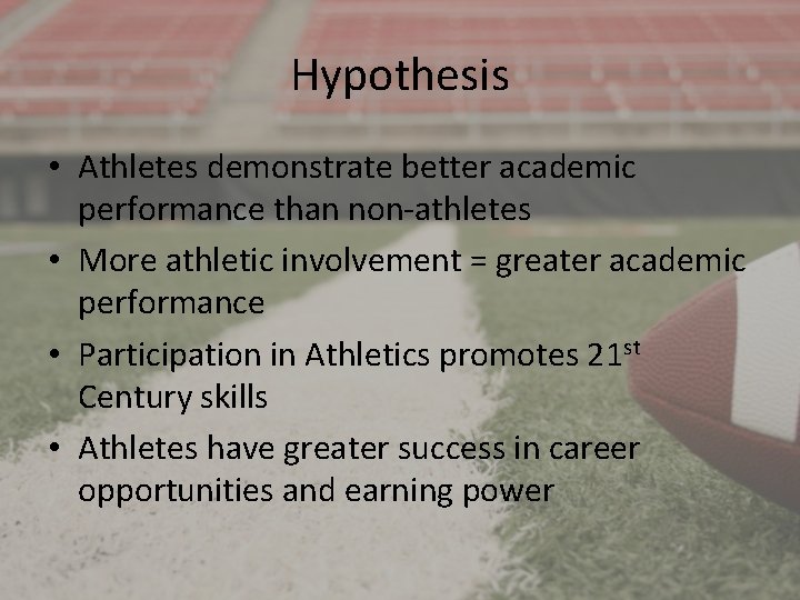 Comparison of Student Athletes and NonAthletes Academic Performance