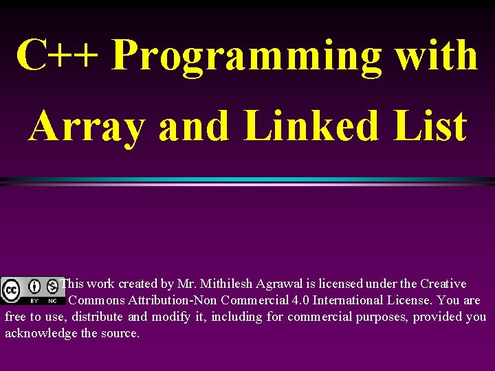 C Programming with Array and Linked List This
