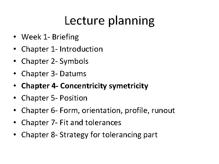 Lecture planning Week 1 Briefing Chapter 1 Introduction