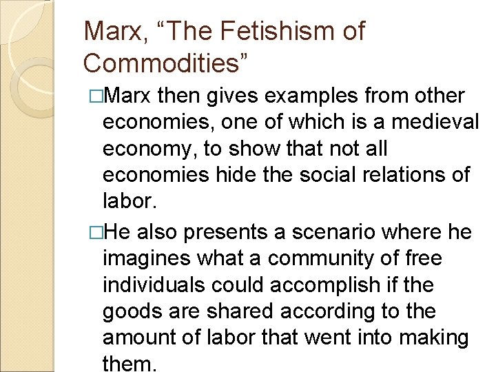 Unit 5 Commodification of the Medieval Period Part