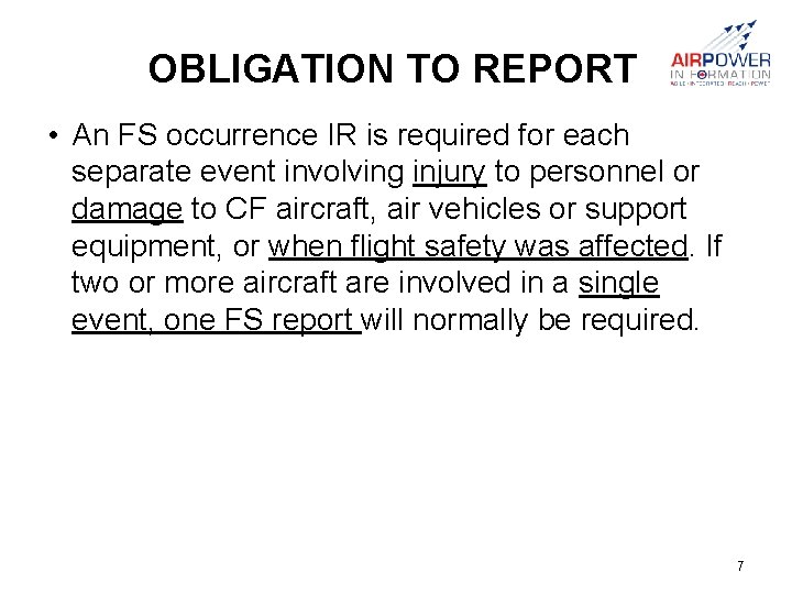 FREEDOM FS TRAINING DAY WING FLIGHT SAFETY OFFICE