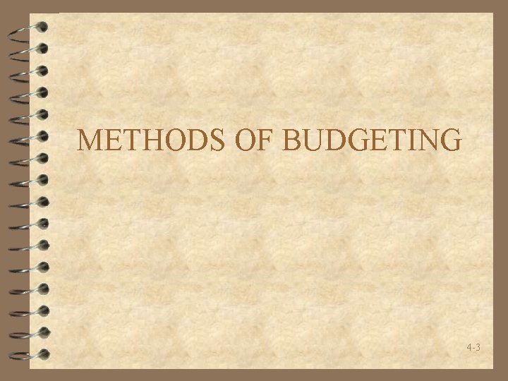 Chapter 4 Budgeting the Project 4 1 Introduction