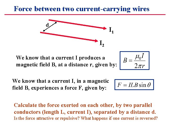 Magnetism and Currents Magnetism and Currents In this