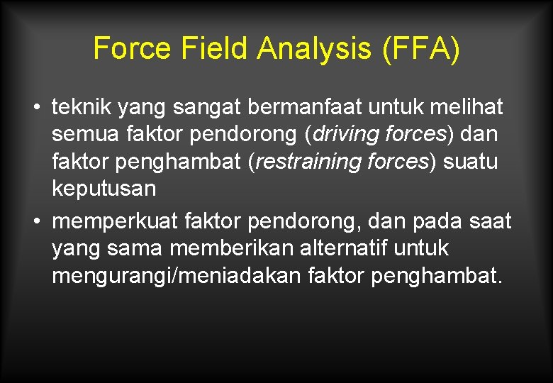 ANALISIS DATA DAN INFORMASI SWOT ANALYSIS ROOT CAUSE