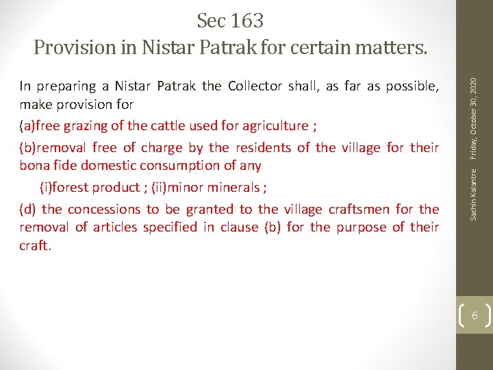 Friday October 30 2020 WELCOME TO YASHADA Sachin