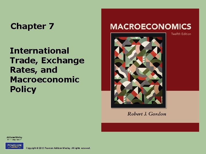 Chapter 7 International Trade Exchange Rates and Macroeconomic
