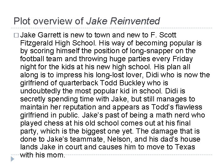 The Great Gatsby F Scott Fitzgerald Jake Reinvented