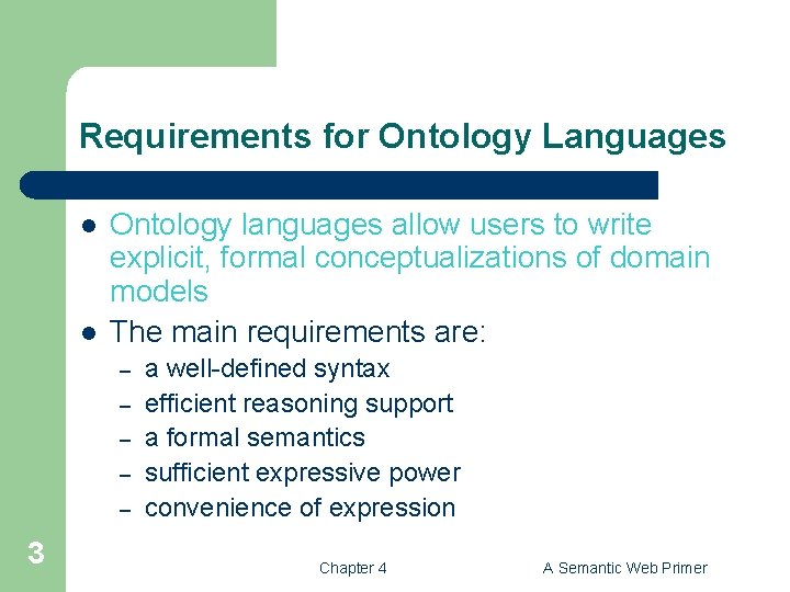 Chapter 4 Web Ontology Language OWL Grigoris Antoniou