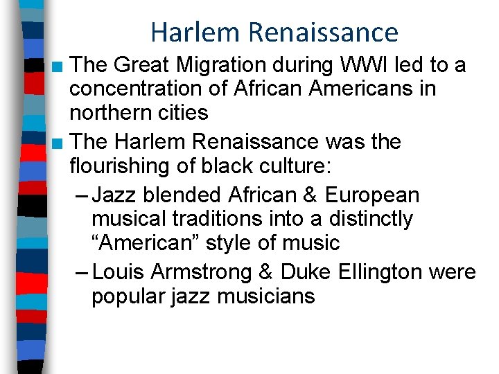 Unit 5 Roaring 20s 1 Part 1 Return