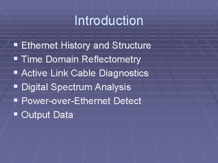 How To Determine The Integrity of an Ethernet