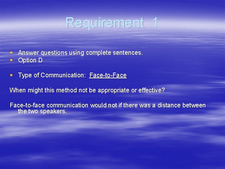 Communication Merit Badge March 2007 Requirement 1 Answer