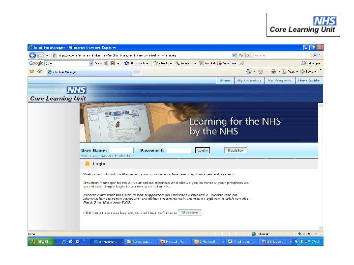 The NHS Core Learning Unit NHS CLU was