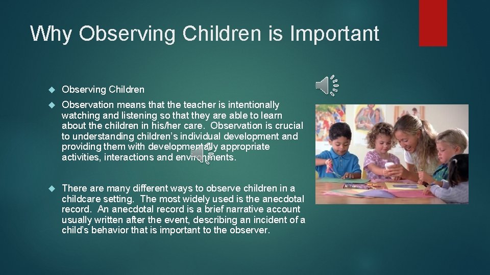 Module 3 CELEBRATING CHILD GROWTH Observation and assessment