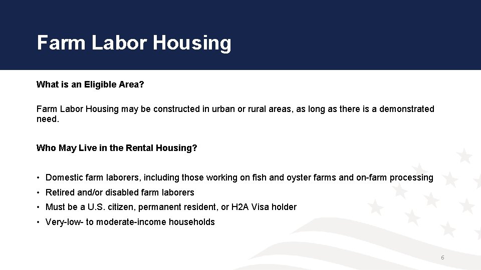 Rural Housing Service MultiFamily Housing Farm Labor Housing