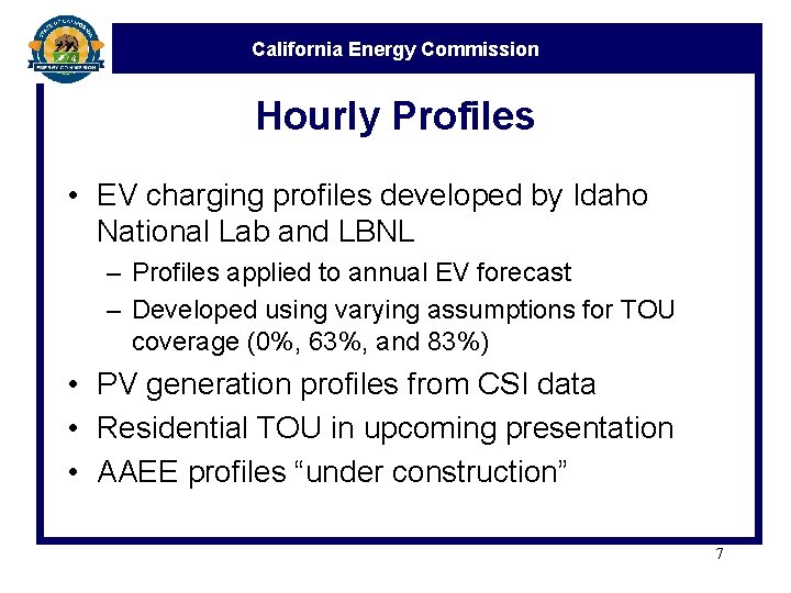 California Energy Commission Hourly Load Forecasts and Peak