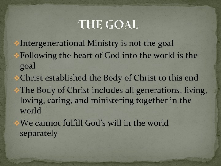 Exploring Intergenerational Discipleship Presented By Samantha Trimble ...