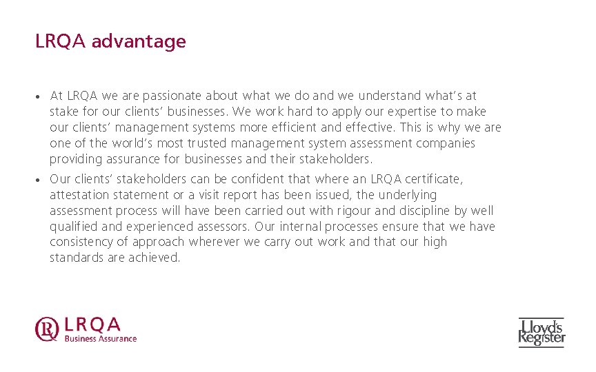 LRQA Who are we and what do we