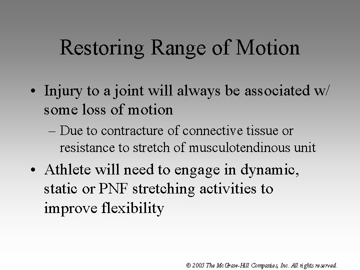 Chapter 12 Understanding the Basics of Injury Rehabilitation
