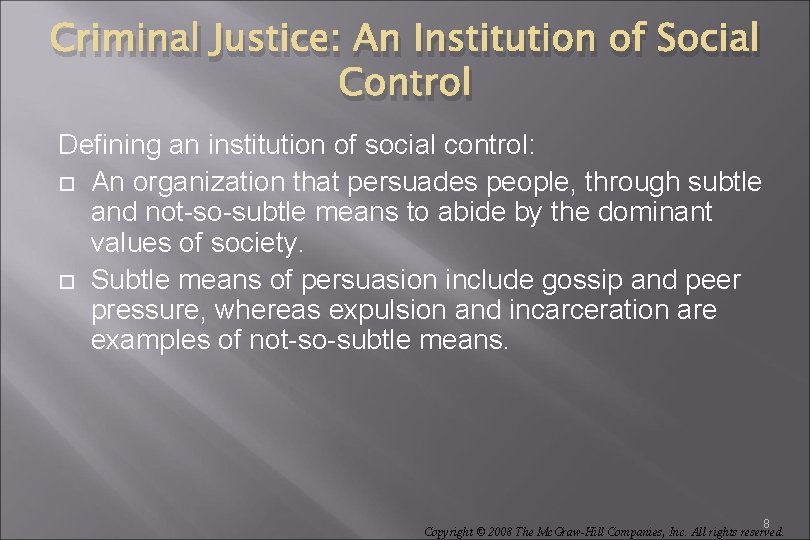 CHAPTER ONE Crime and Justice in the United