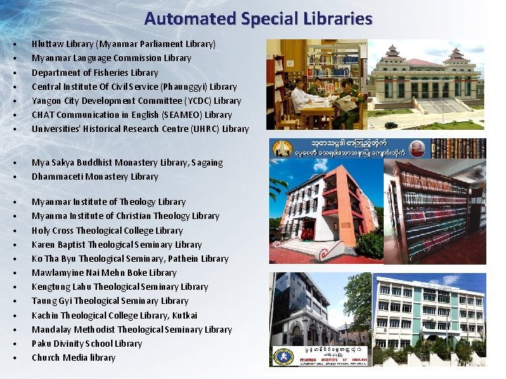 The Automation of Academic and Some Public Libraries