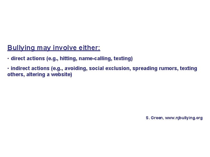 Bullying What We Know Stuart Green DMH LCSW