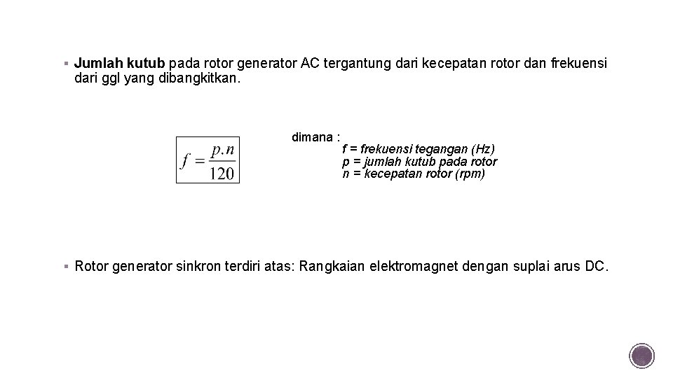 Teknik Tenaga Listrik TTL Generator sinkron alternator adalah