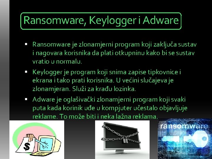 Zlonamjerni programi VRSTE ZLONAMJERNIH PROGRAMA I MJERE ZATITE