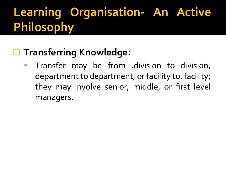Unit 19 Learning Organisations Unit 19 Introduction Concept