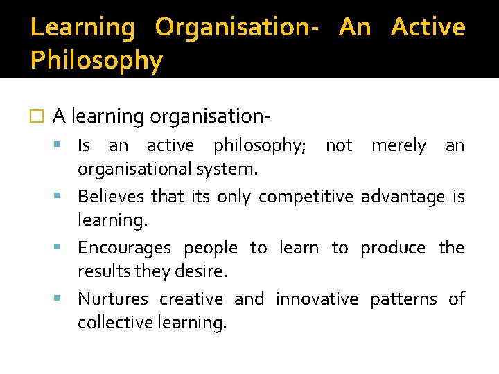 Unit 19 Learning Organisations Unit 19 Introduction Concept