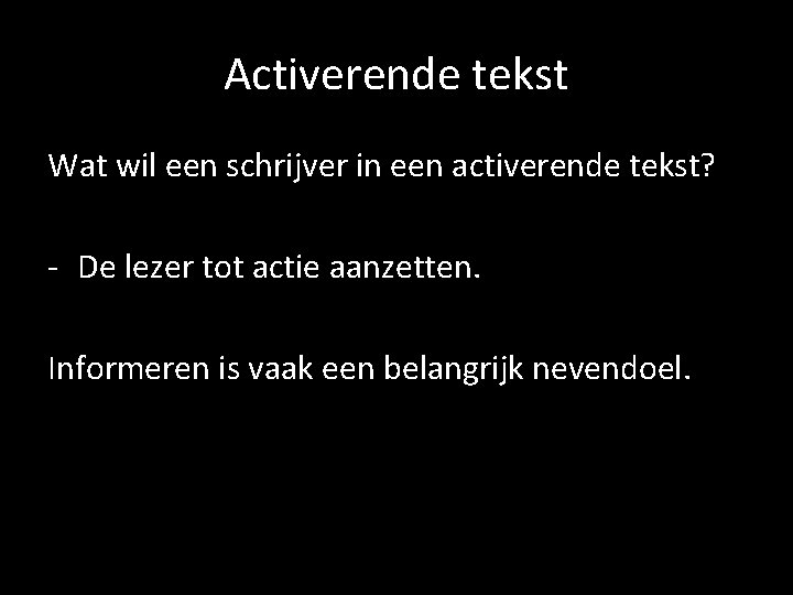 Activerende teksten Spoorboekje Theorie Oefening activerende teksten beeld