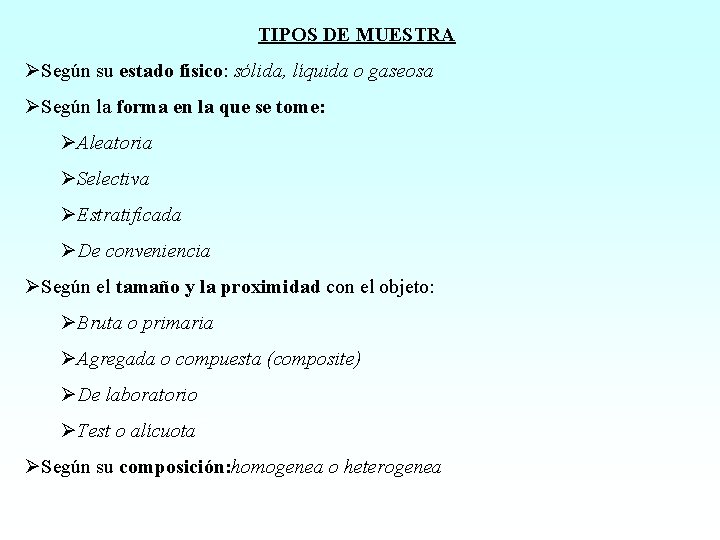 TEMA 3 TOMA Y PREPARACIN DE LA MUESTRA