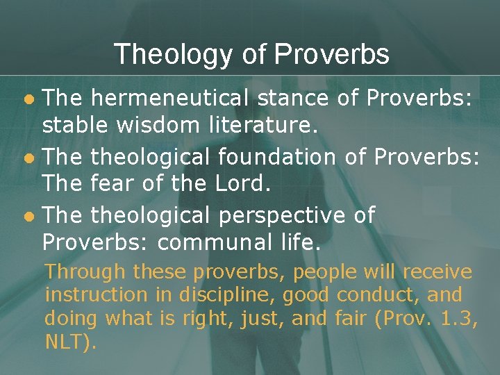 GenreSensitive Expository Preaching Session 2 Proverbs Singapore Bible