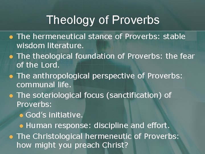 GenreSensitive Expository Preaching Session 2 Proverbs Singapore Bible
