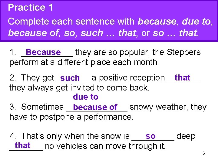 Chapter 19 Connectives that Express Connectives and Effect