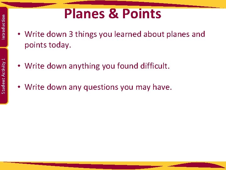 Using ruler and join up points A and