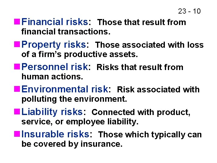 23 1 CHAPTER 23 Derivatives and Risk Management