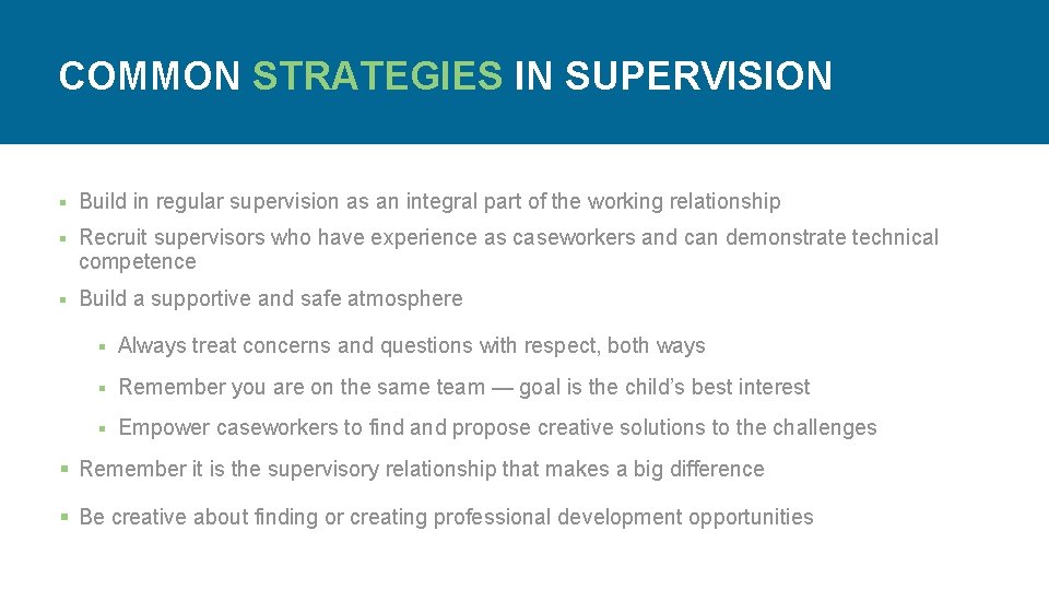 MODULE 1 DEFINING SUPERVISION AND COACHING WITHIN CHILD