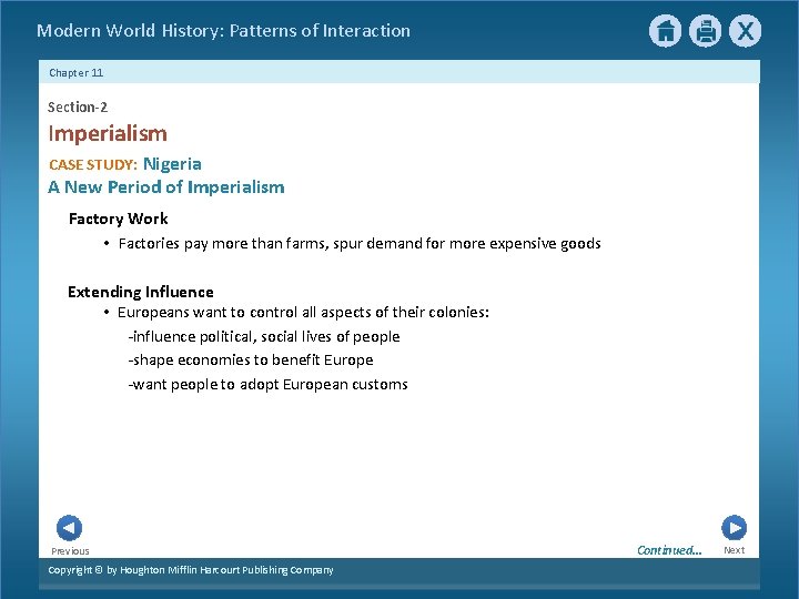 Modern World History Patterns of Interaction Chapter 11