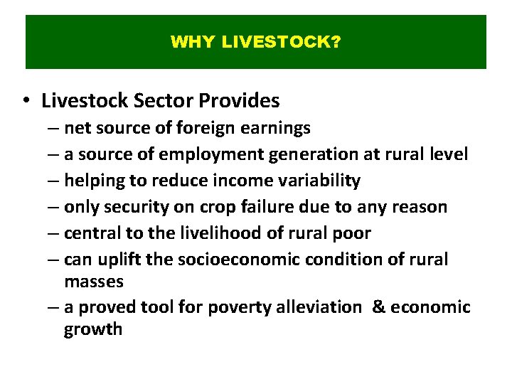 Federal Government Initiatives in Livestock and Dairy Development