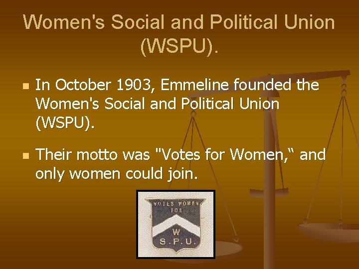 Emmeline Pankhurst By Olivia Nelson Background n n