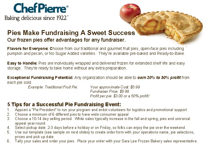 Pies Make Fundraising A Sweet Success Our frozen