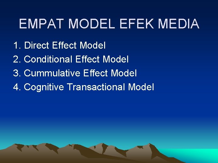 MODELMODEL EFEK MEDIA Ebook Media Effect And Society