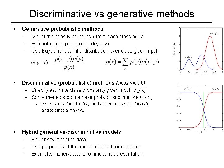 Fisher kernels for image representation generative classification models