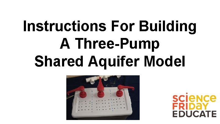 Instructions For Building A ThreePump Shared Aquifer Model
